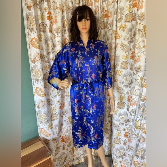 Laogudai | Intimates & Sleepwear | Chinese Robe Kimono Dragon Peacock ...
